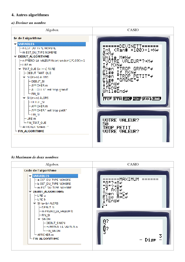 Emulateurs Casio - Maths au lycée Prévert